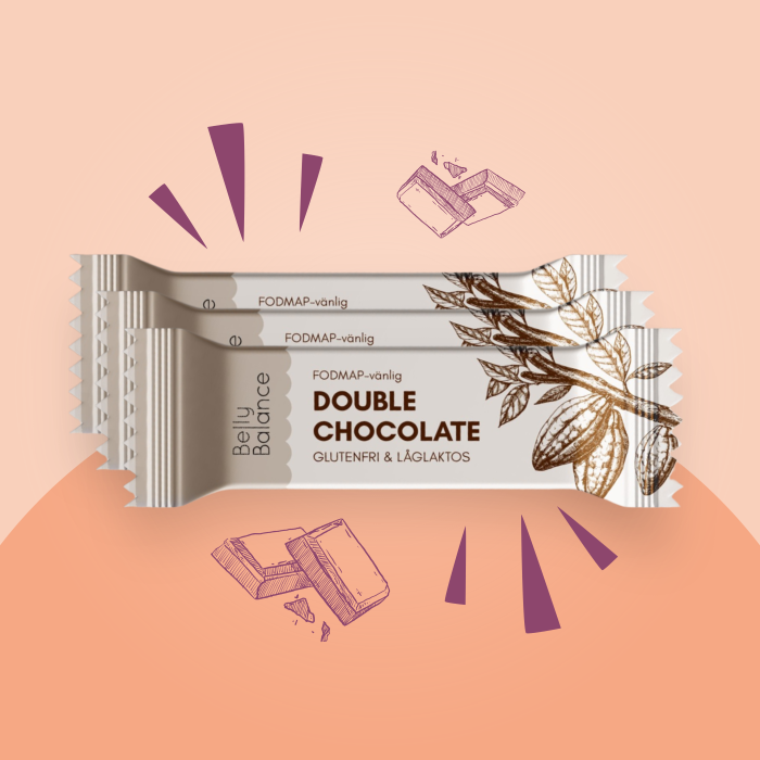 Bars 3-pack, double chocolate | Behandla IBS, ballongmage och orolig ...