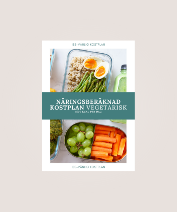 Näringsberäknad kostplan Vegetarisk - 1500 kcal/dag | Behandla IBS ...